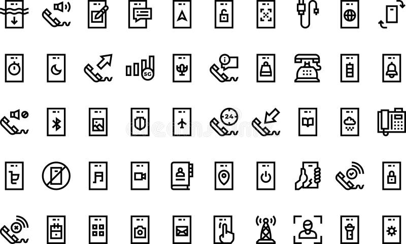 Phone Icons High-Quality Vector Icons Collection with Editable Stroke ...
