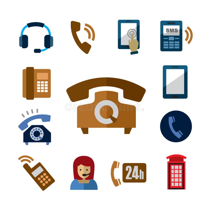 Phone icons stock vector. Illustration of communication - 47901608