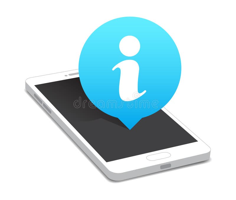 Phone Information Icon Bubble Stock Vector - Illustration of smart ...