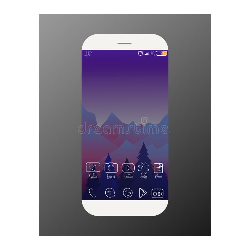 Phone Interface Picture. Logo. Vector Illustration Stock Illustration ...