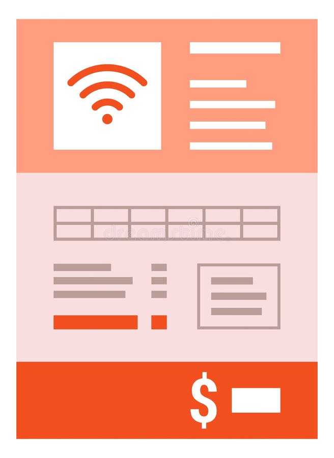 Internet bill invoice icon stock vector. Illustration of black - 136791276