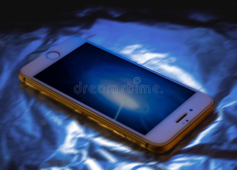 An Iphone with a Blurry Screen on a White Surface. Generative AI Image ...