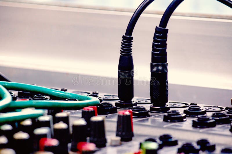 Phone Jack and Digital Mixer Input Cable Stock Photo - Image of hdmi ...