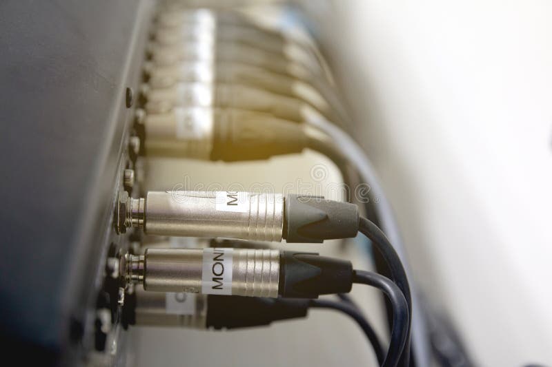 Phone Jack and Digital Mixer Input Cable Stock Photo - Image of ...