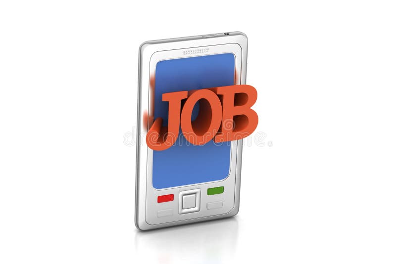 Phone with job application stock illustration. Illustration of mobile ...