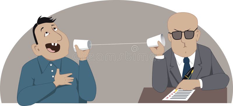 Phone job interview stock vector. Illustration of work - 50189324