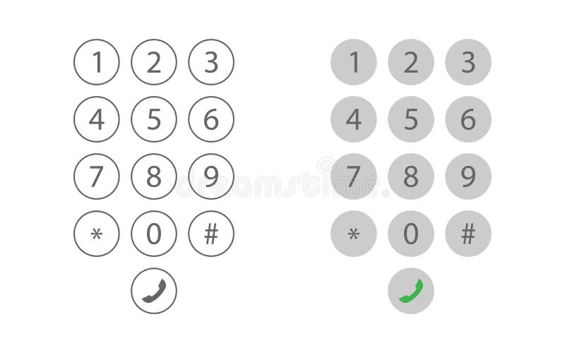 Phone Keypad User Button, Symbol, Sign in Flat Style. Vector Stock ...