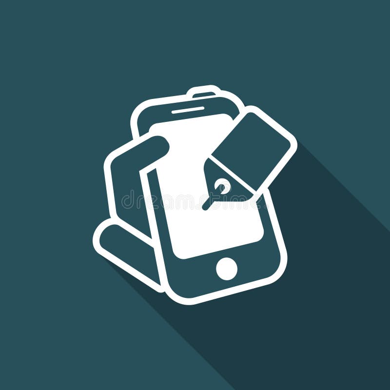 Red Phone Label stock illustration. Illustration of hear - 25769882