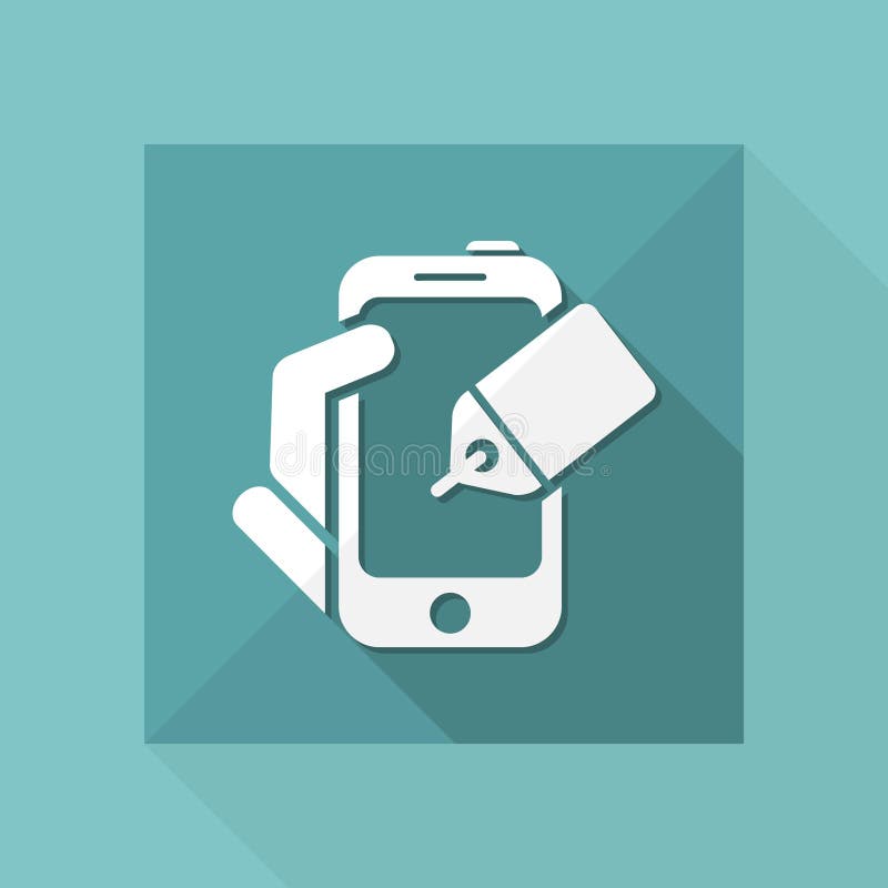 Phone label icon stock vector. Illustration of digital - 117818229