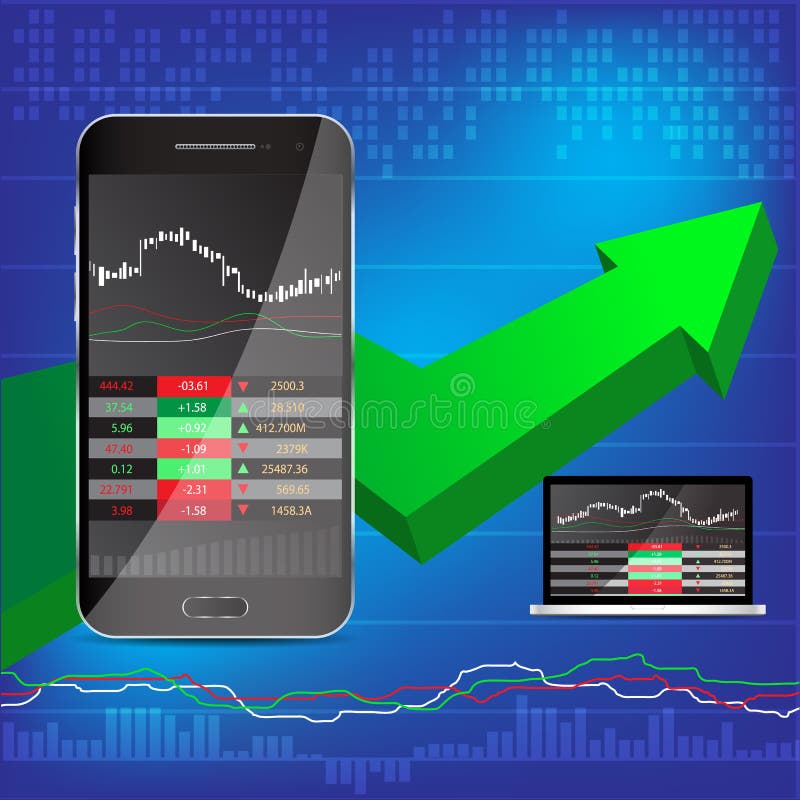 Laptop with Stock Charts on the Screen on the Table. Generative AI ...