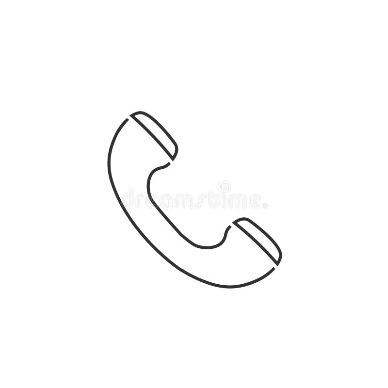 Phone Line Icon Flat Style. Vector Stock Vector - Illustration of flat ...