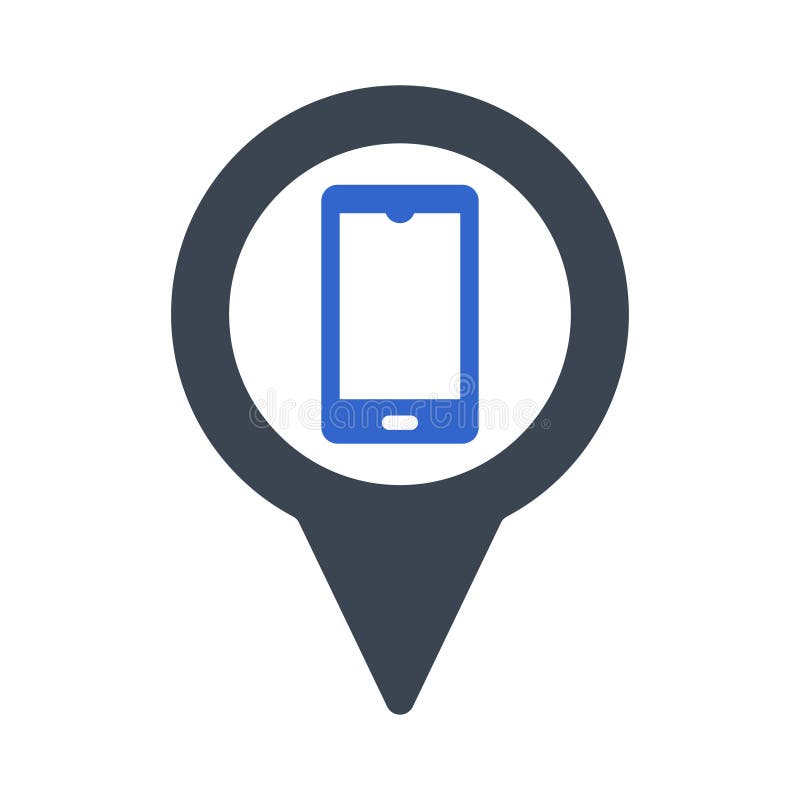 Phone location icon stock vector. Illustration of mobile - 263832835