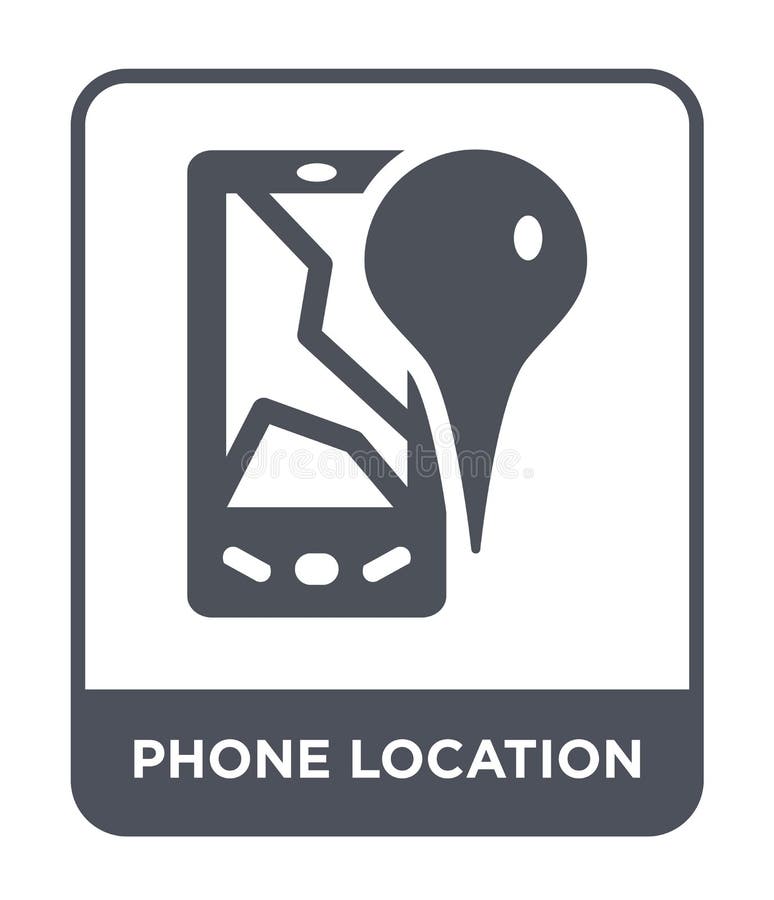 Phone Location Icon in Trendy Design Style. Phone Location Icon ...