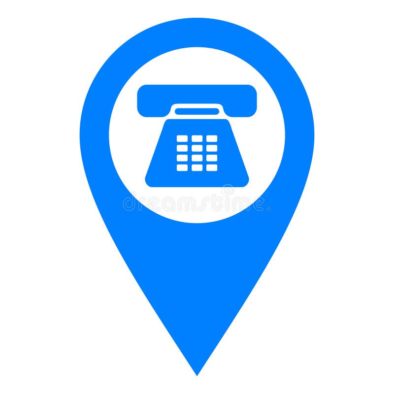 Phone and Location Pin As Vector Illustration Stock Vector ...