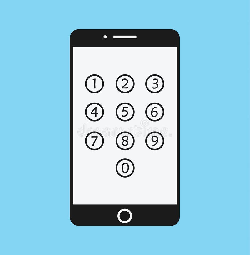 Cartoon lock screen stock vector. Illustration of password - 67434704