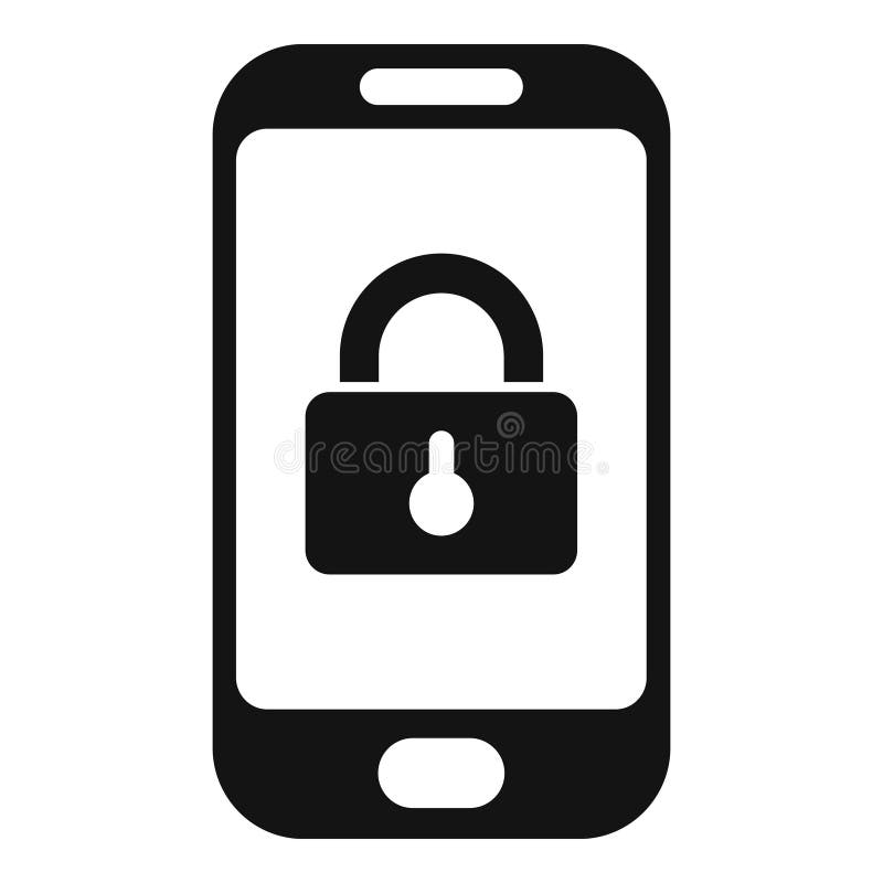 Phone Lock Icon Simple Vector. Data Privacy Stock Illustration ...