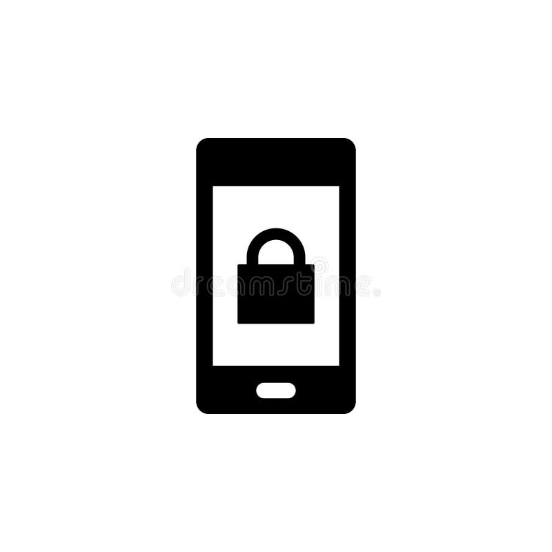 Phone, Lock Vector Icon. Simple Element Illustration from UI Concept ...
