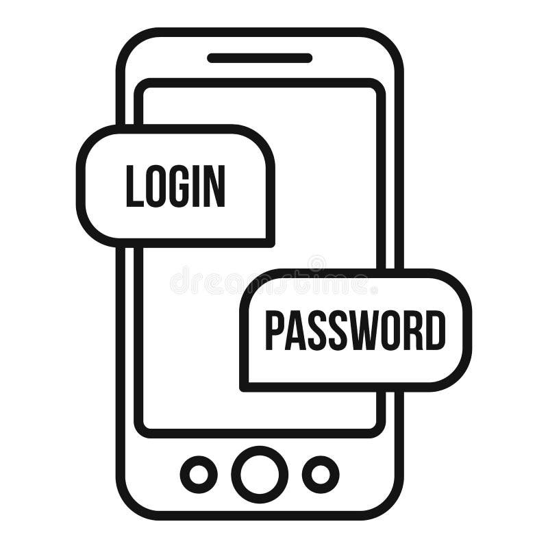 Phone login form template stock vector. Illustration of form - 75322065