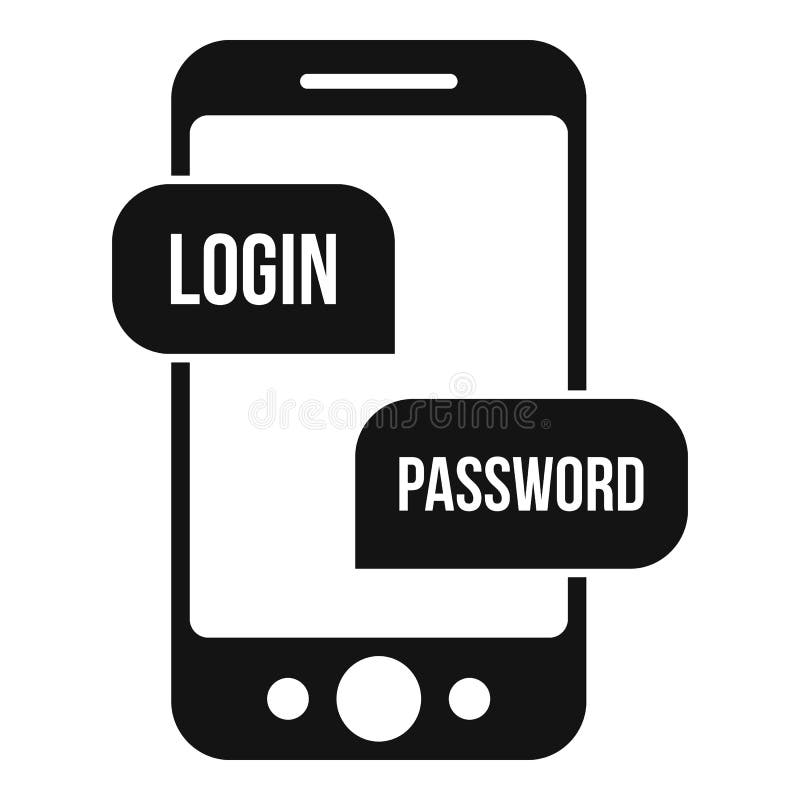 Phone login form template stock vector. Illustration of form - 75322065