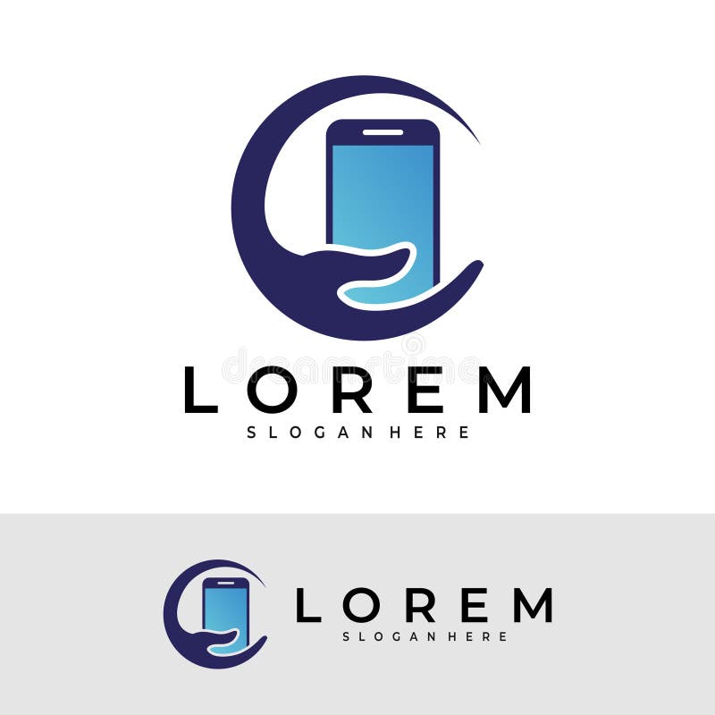 Phone Logo Vector Design Template Stock Vector - Illustration of ...