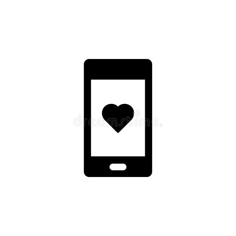 Phone, Love Vector Icon. Simple Element Illustration from UI Concept ...