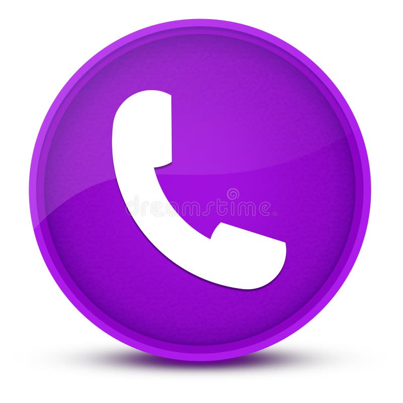 Phone Luxurious Glossy Purple Round Button Abstract Stock Illustration ...