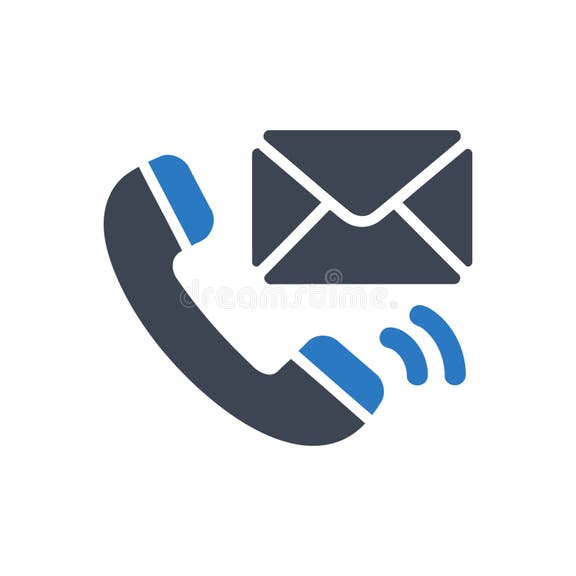 Phone and Mail Communication Icon Stock Vector - Illustration of icon ...
