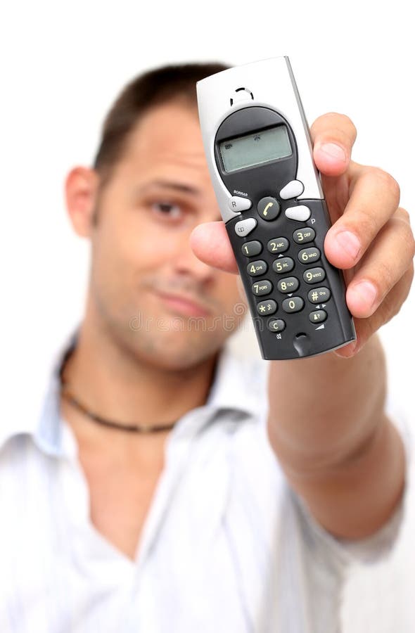Phone Man stock photo. Image of communication, shirt, serious - 1198712