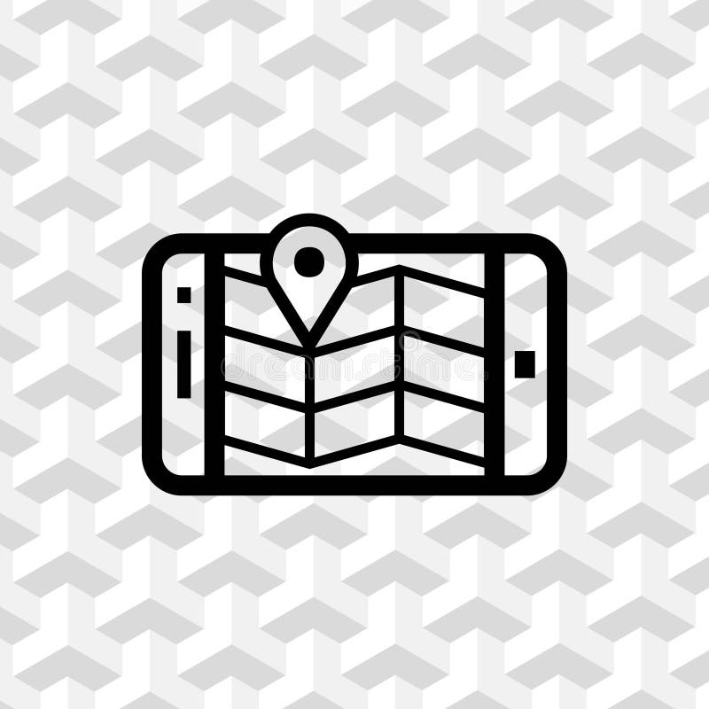 Phone and Map Icon Stock Vector Illustration Flat Design Stock Vector ...