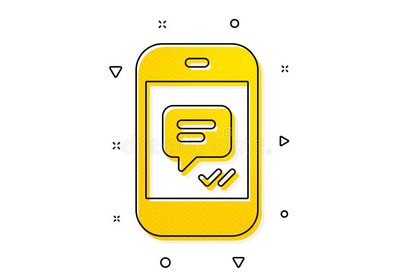 Phone Message Icon. Mobile Chat Sign. Vector Stock Vector ...