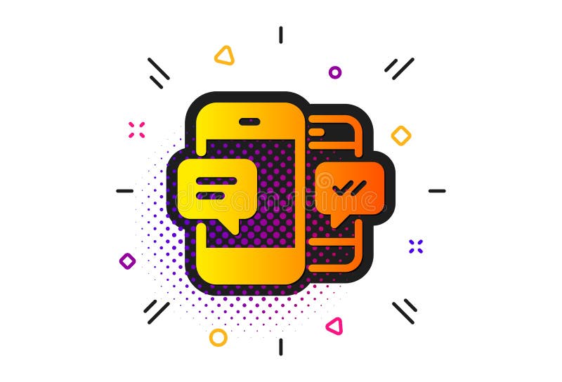 Phone Message Icon. Mobile Chat Sign. Vector Stock Vector ...