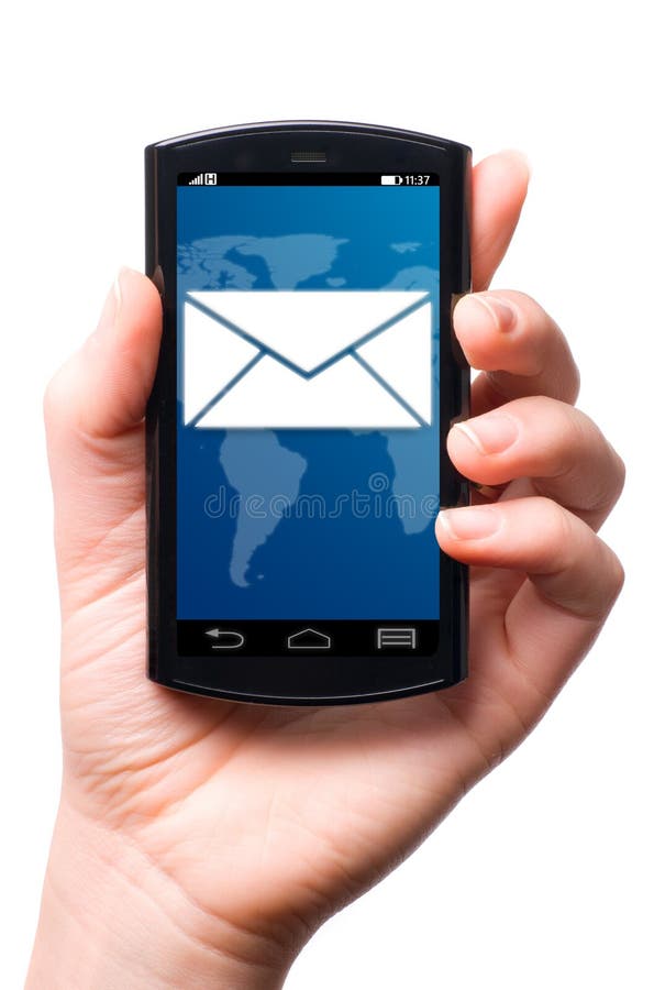 Phone message stock image. Image of gadget, envelope - 32741239