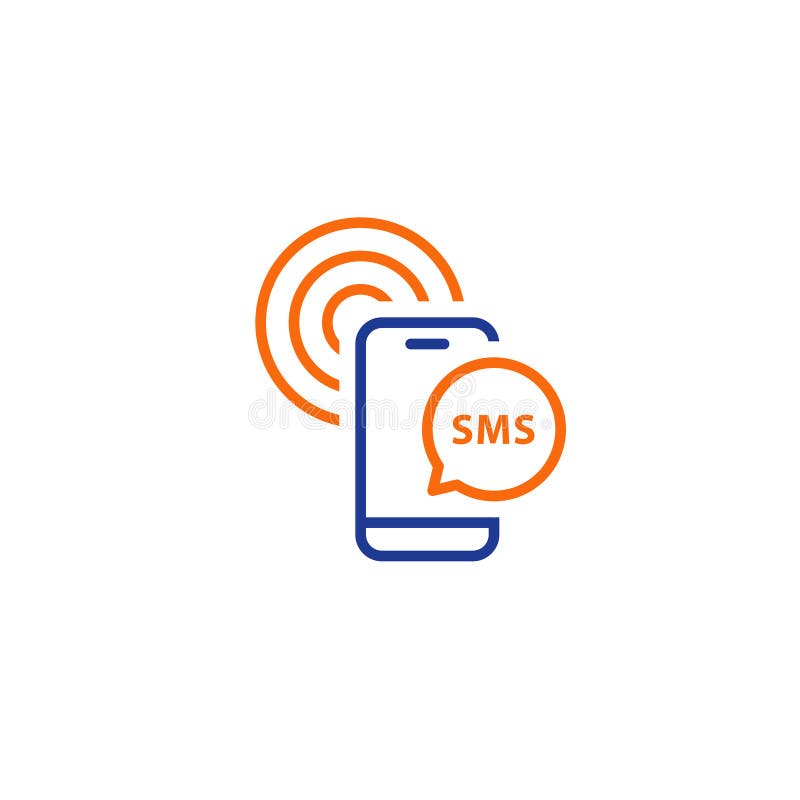 Send Phone Message, Receive Sms Notification, Line Icons Stock Vector ... Send Phone Message, Receive Sms Notification, Line Icons Stock Vector ...