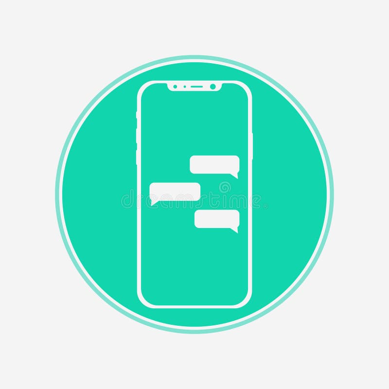 Phone with Message Vector Icon Sign Symbol Stock Vector - Illustration ...