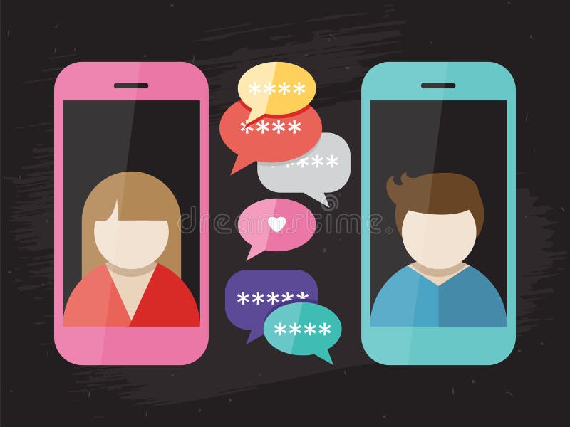 Phone messages connection stock vector. Illustration of message - 42070383