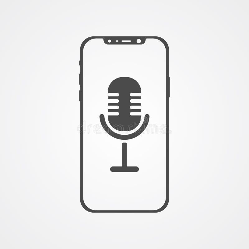 Microphone Outline and Filled Vector Icon Sign Symbol Stock Vector ...