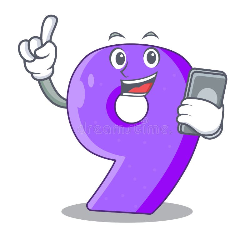 With Phone Mock Interior Font Number on Cartoon Stock Vector ...