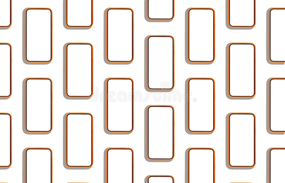 Phone Mockup with Multiple Mobile Screens Arranged in a Row, Displaying ...