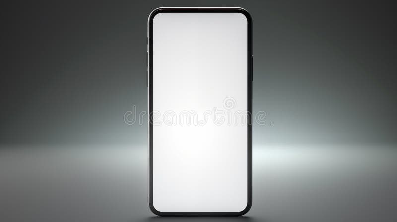 Phone Mockup Showcasing Subtle Light Gradients on Dramatic Dark ...