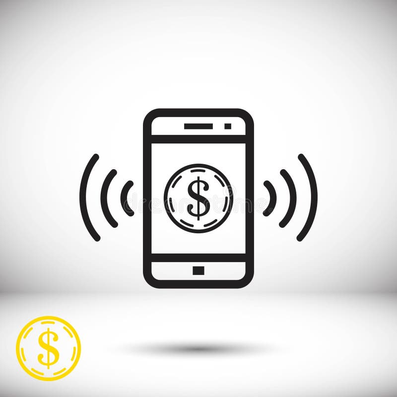 Phone and Money Icon Stock Vector Illustration Flat Design Stock Vector ...
