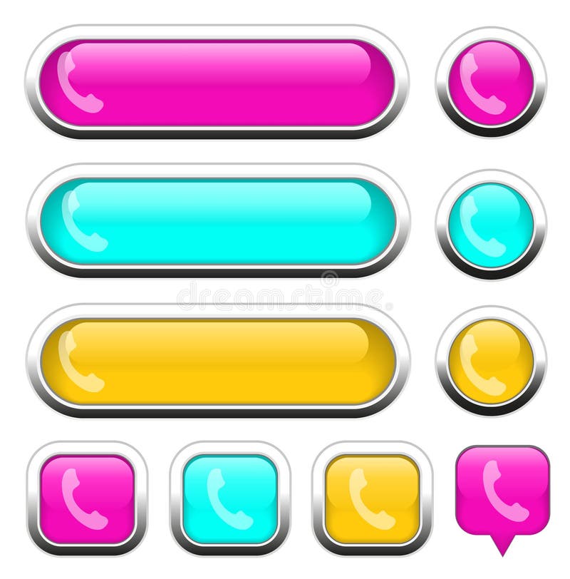 Phone Multi-colored Design Elements Stock Vector - Illustration of ...