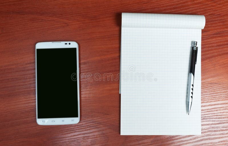 Phone and notebook stock photo. Image of phone, paper - 51042946
