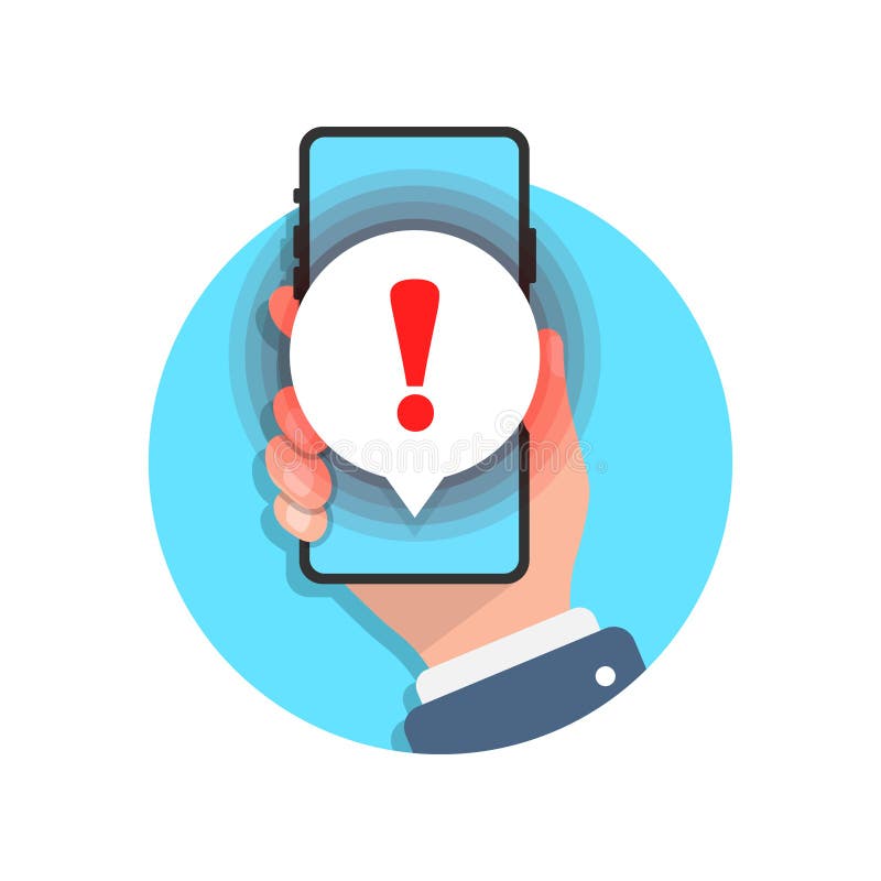 Phone Notifications Icon in Flat Style. Smartphone with Check Mark in ...
