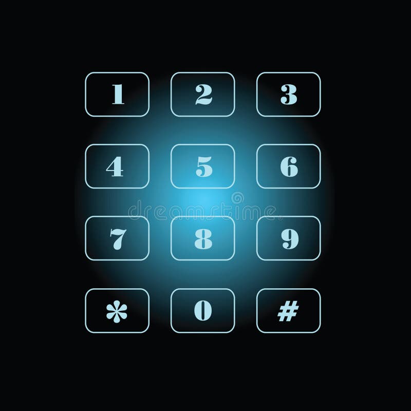 Phone number key pad stock vector. Illustration of technologies - 4709348
