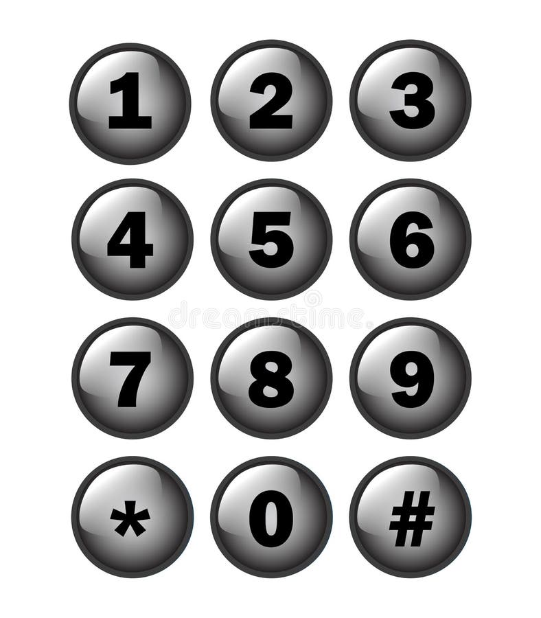Phone number key pad stock vector. Illustration of close - 4597415
