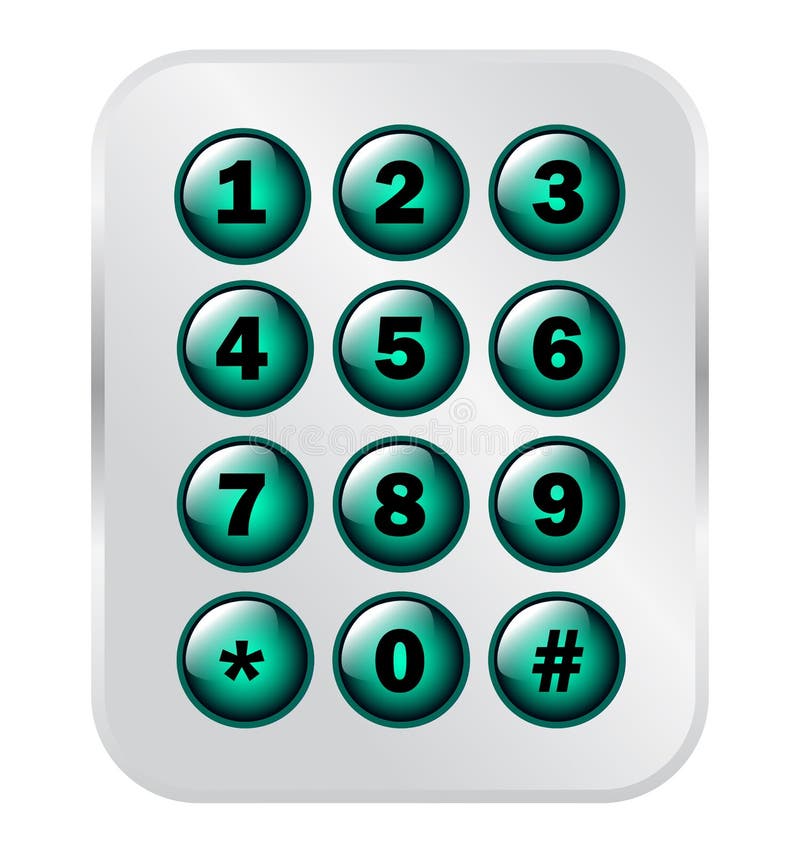 Phone number key pad stock vector. Illustration of digital - 4597415