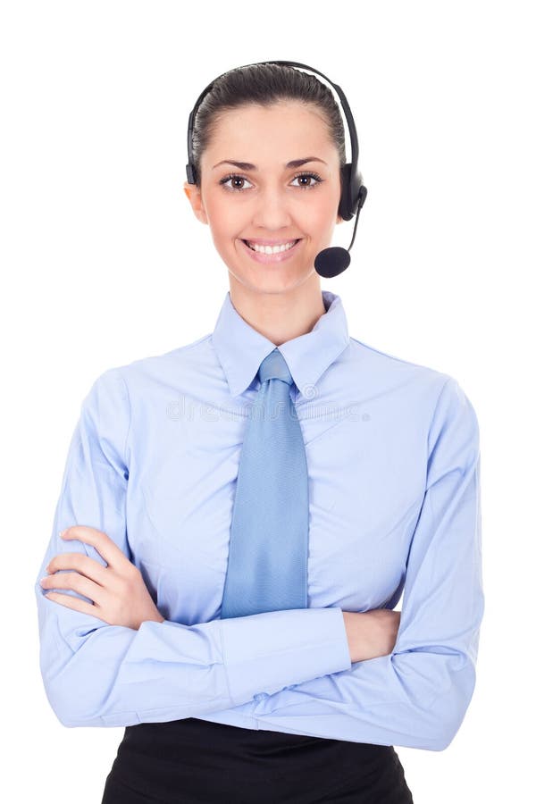 Phone operator in headset stock photo. Image of center - 19965514