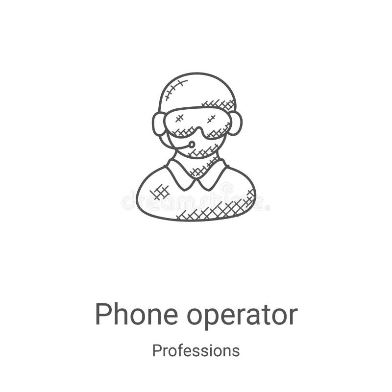 Operator Icon Vector from Business Collection. Thin Line Operator ...