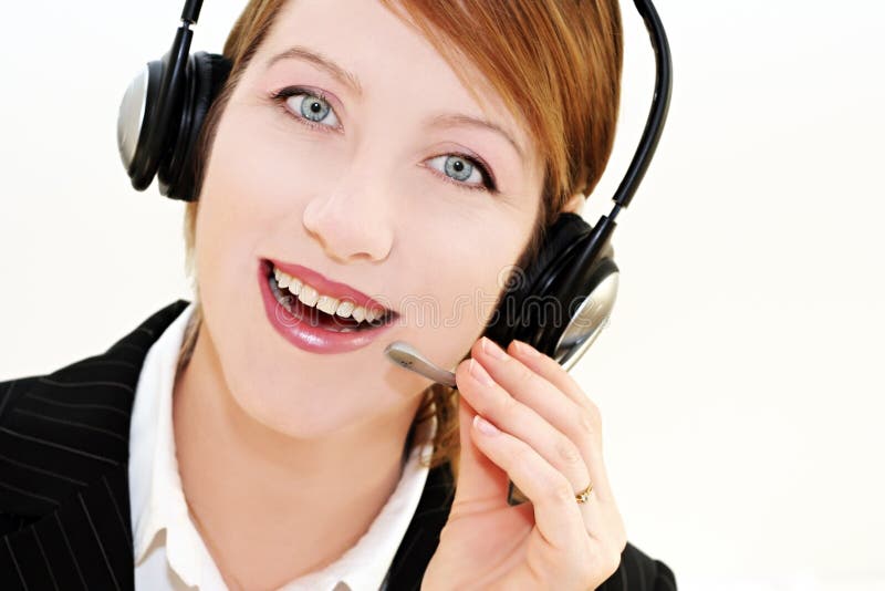 Phone operator over white stock image. Image of adult - 1915063