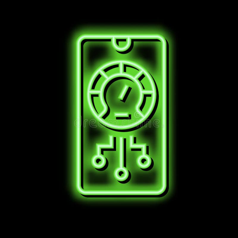 Phone Optimize App Neon Glow Icon Illustration Stock Vector ... Phone Optimize App Neon Glow Icon Illustration Stock Vector ...